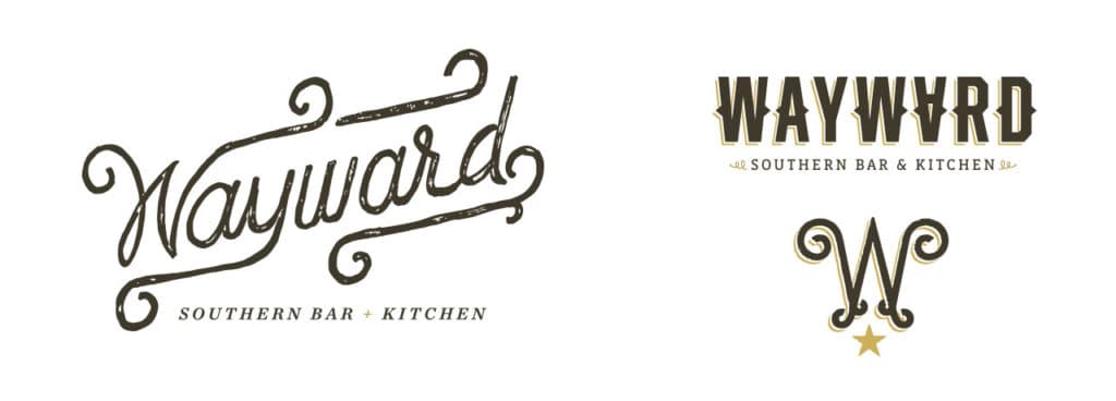 Wayward Bar & Kitchen restaurant branding and interior design - Vigor