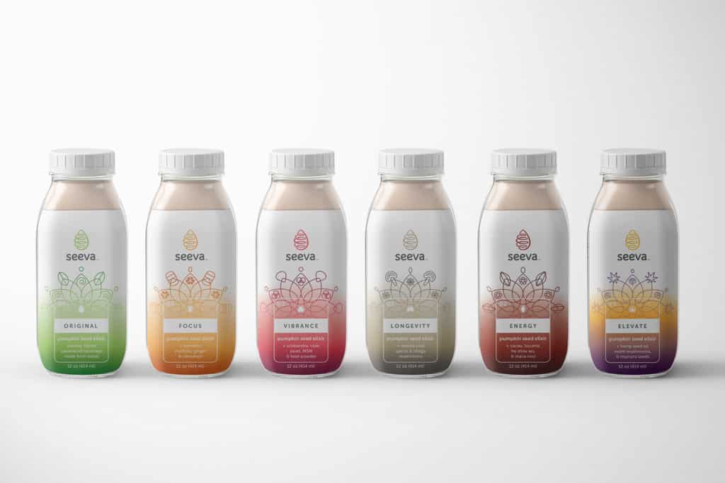 Seeva alternative milk beverage branding & packaging - Vigor
